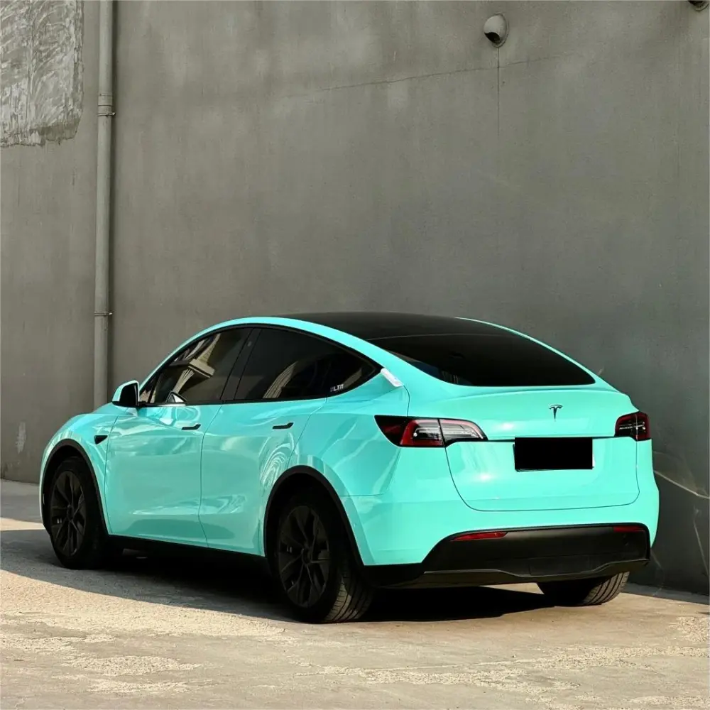 Best Gloss Tiffany Blue Vinyl Wrap | Cyan Blue Car Wrap