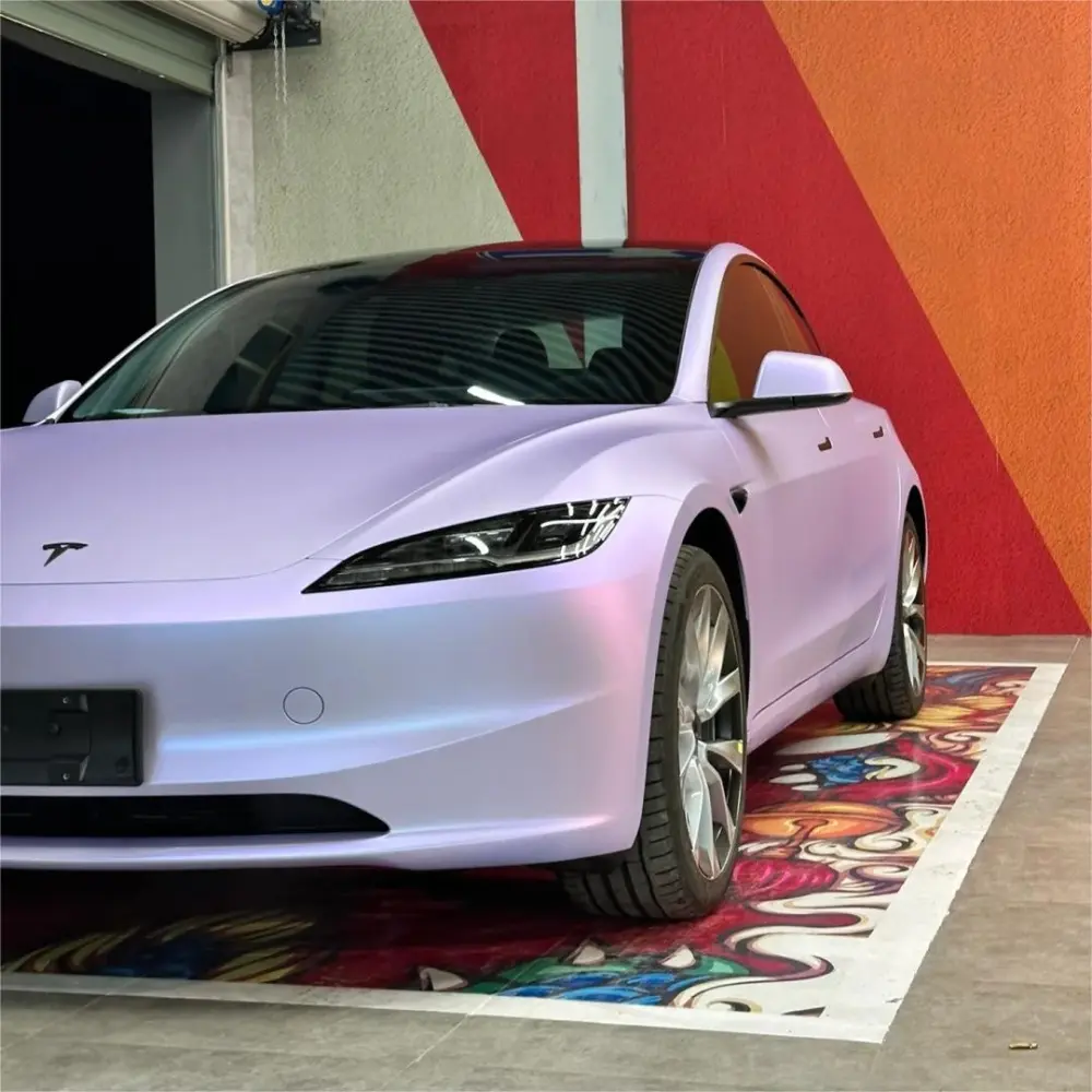 Gloss Silver Purple Car Wrap | Metallic Silver Purple Vinyl Wraps ...