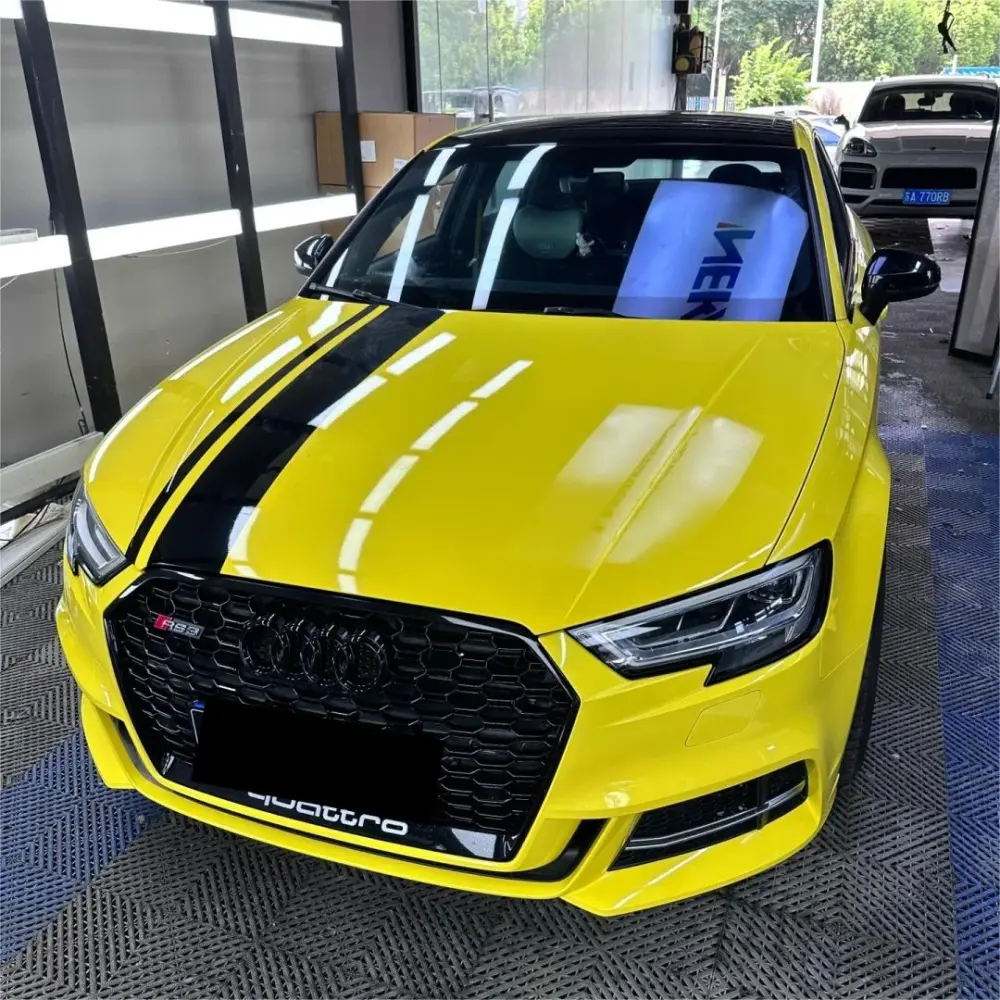 Gloss Light Sunflower Yellow Car Wrap | Light Sunflower Yellow Vinyl Wraps