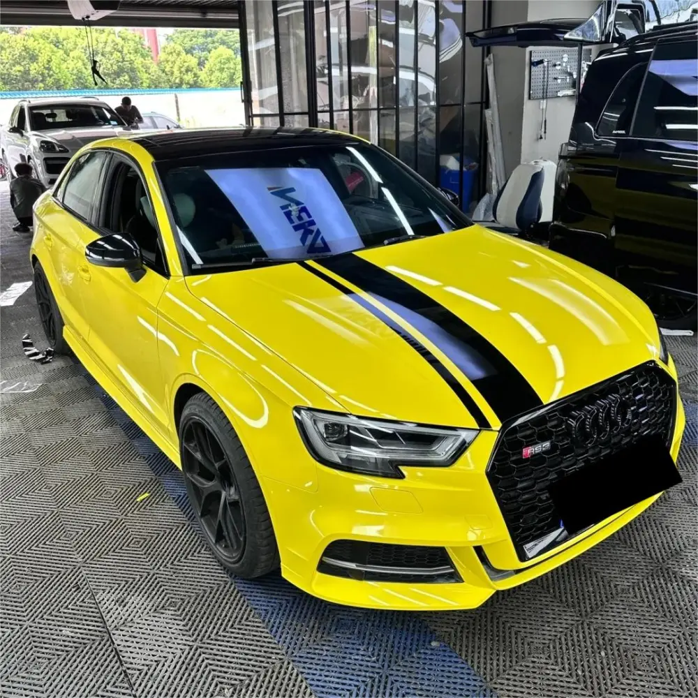 Gloss Light Sunflower Yellow Car Wrap | Light Sunflower Yellow Vinyl Wraps