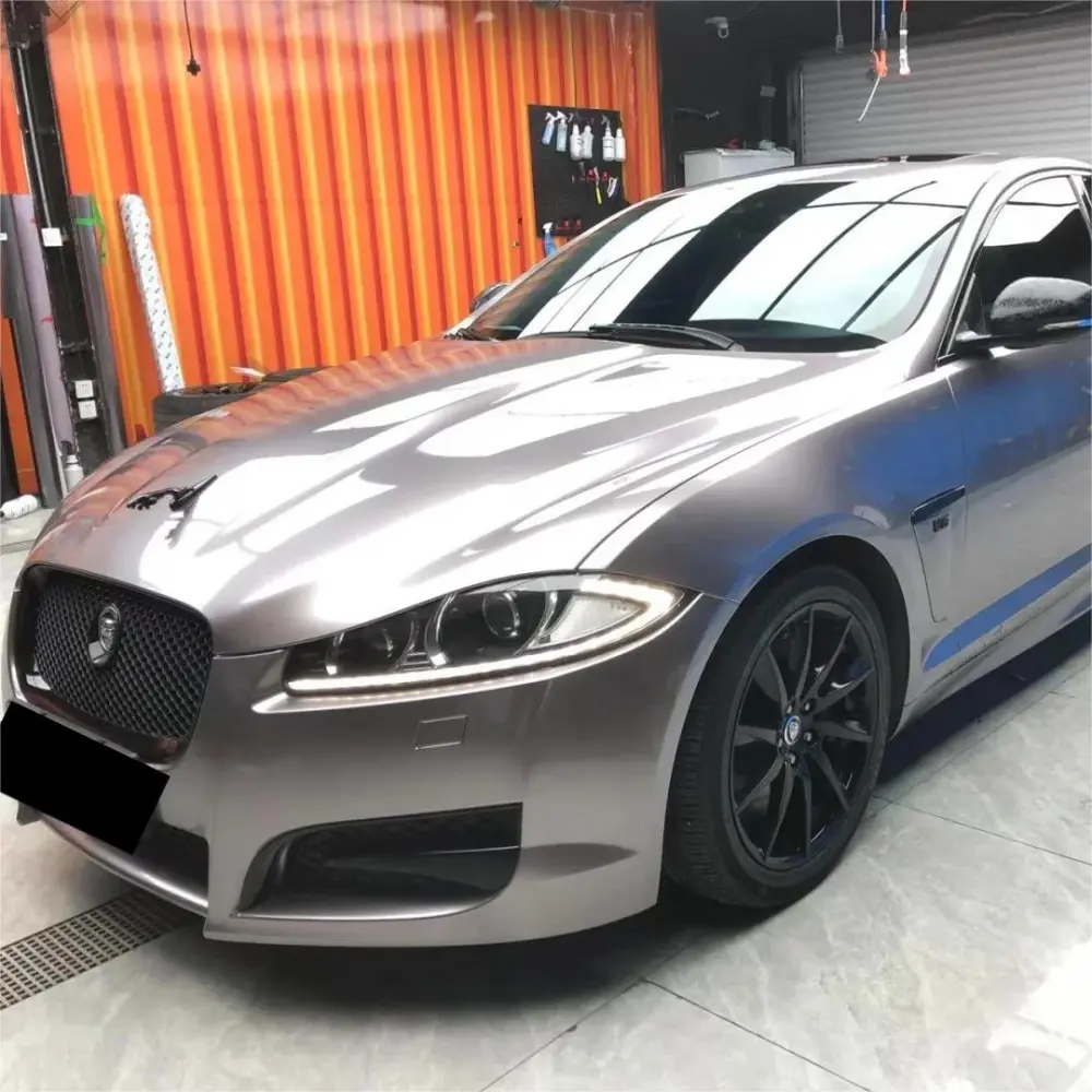 Gloss Combat Grey Car Wrap | Metallic Combat Grey Vinyl Wraps - ALUKOVINYL