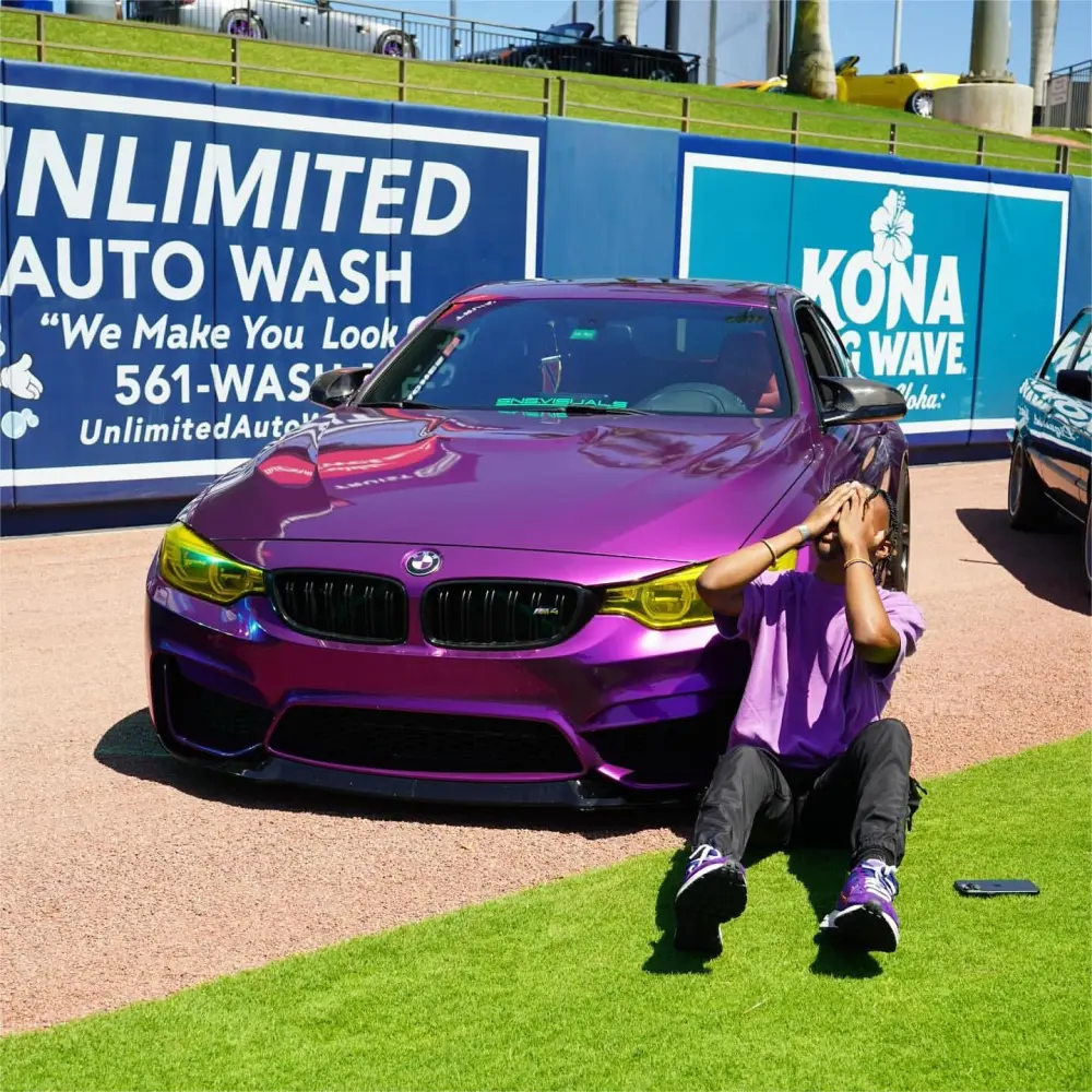 Super Gloss Grape Purple Car Wrap | Metallic Grape Purple Vinyl Wraps