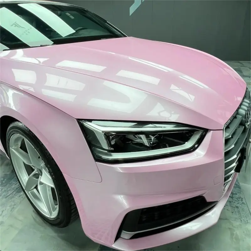 Gloss Sakura Pink Car Wrap | Metallic Sakura Pink Vinyl Wraps - ALUKOVINYL