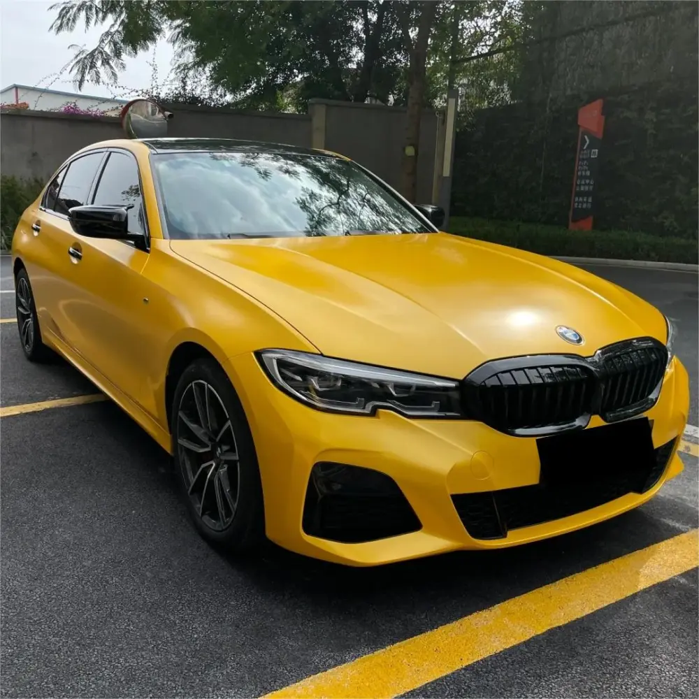 Satin Metallic Energetic Yellow Car Wrap | Matte Energetic Yellow Car Wraps