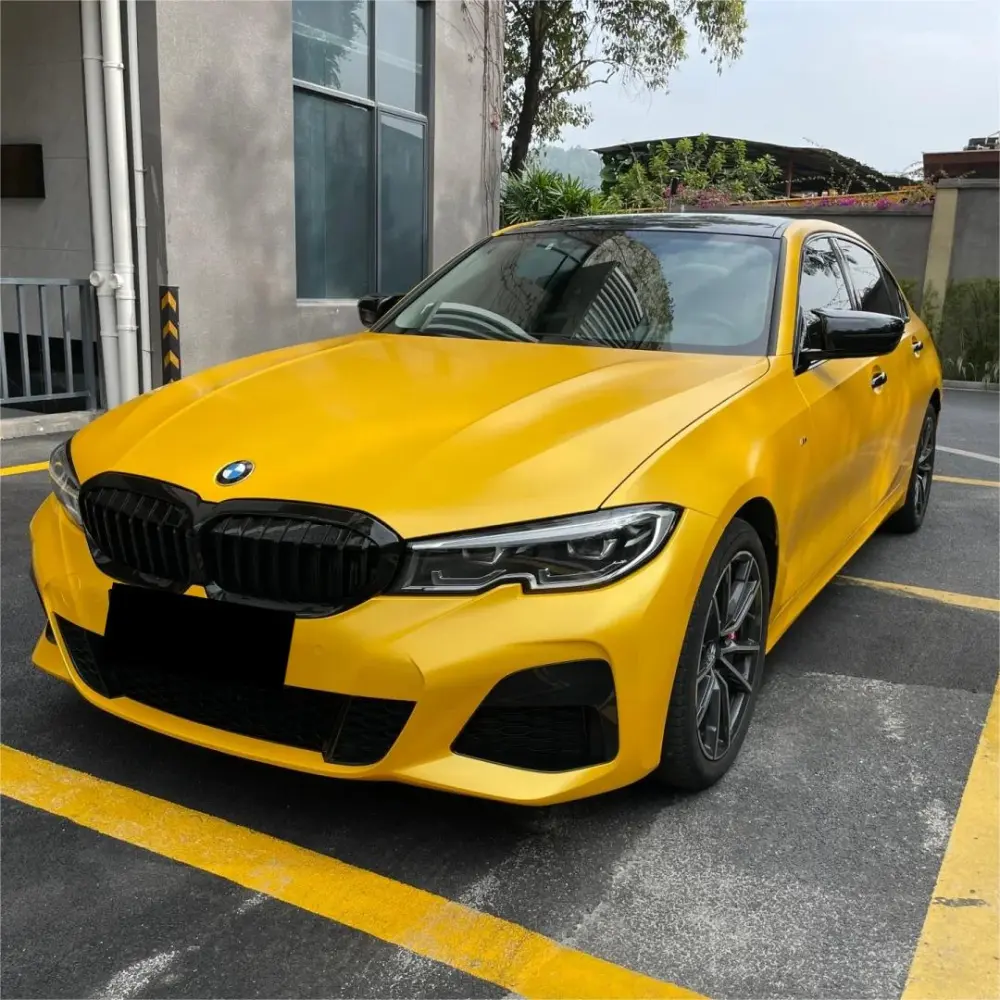 Satin Metallic Energetic Yellow Car Wrap | Matte Energetic Yellow Car Wraps