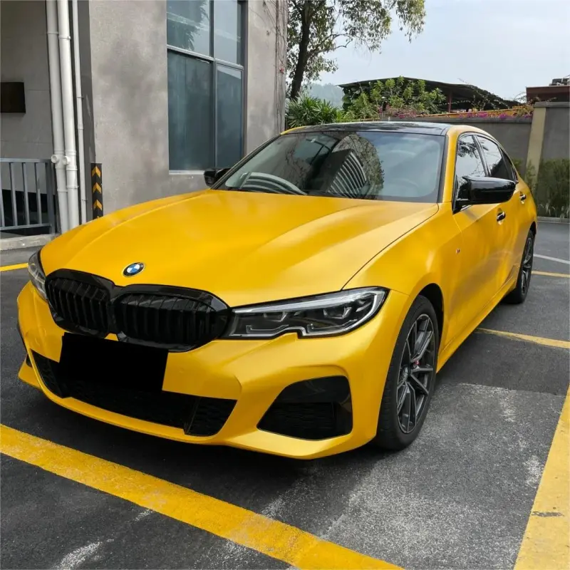 Satin Metallic Energetic Yellow Car Wrap | Matte Energetic Yellow Car Wraps