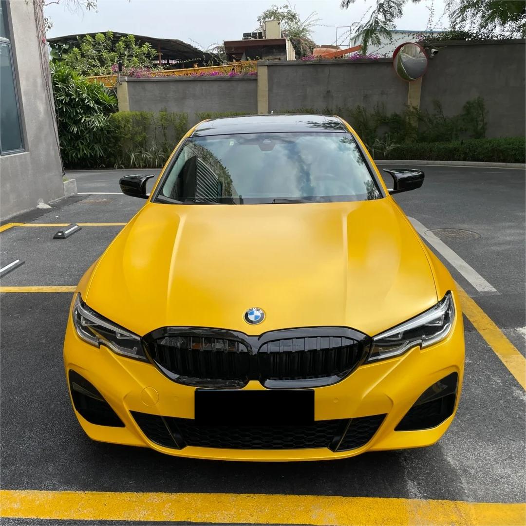 Satin Metallic Energetic Yellow Car Wrap | Matte Energetic Yellow Car Wraps