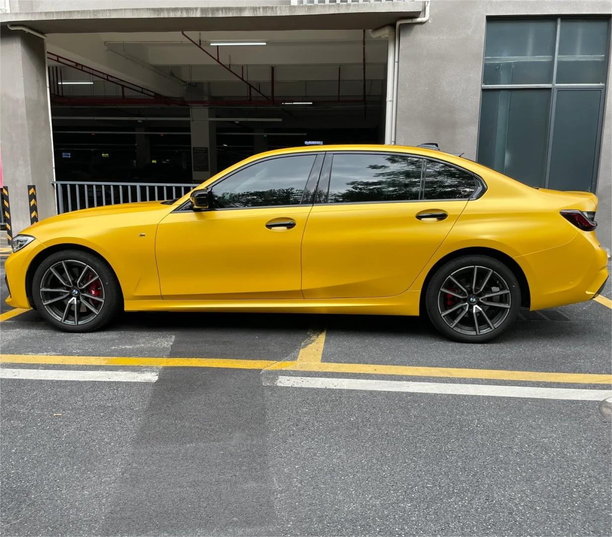 Satin Metallic Energetic Yellow Car Wrap | Matte Energetic Yellow Car Wraps