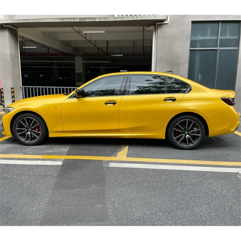 Satin Metallic Energetic Yellow Car Wrap | Matte Energetic Yellow Car Wraps