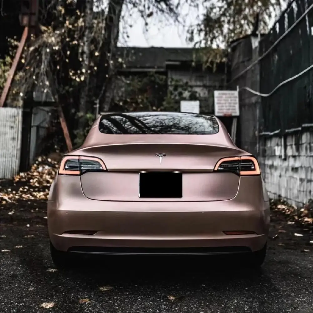Best Satin Rose Gold Car Wrap | Matte Metallic Rose Gold Wraps - ALUKOVINYL