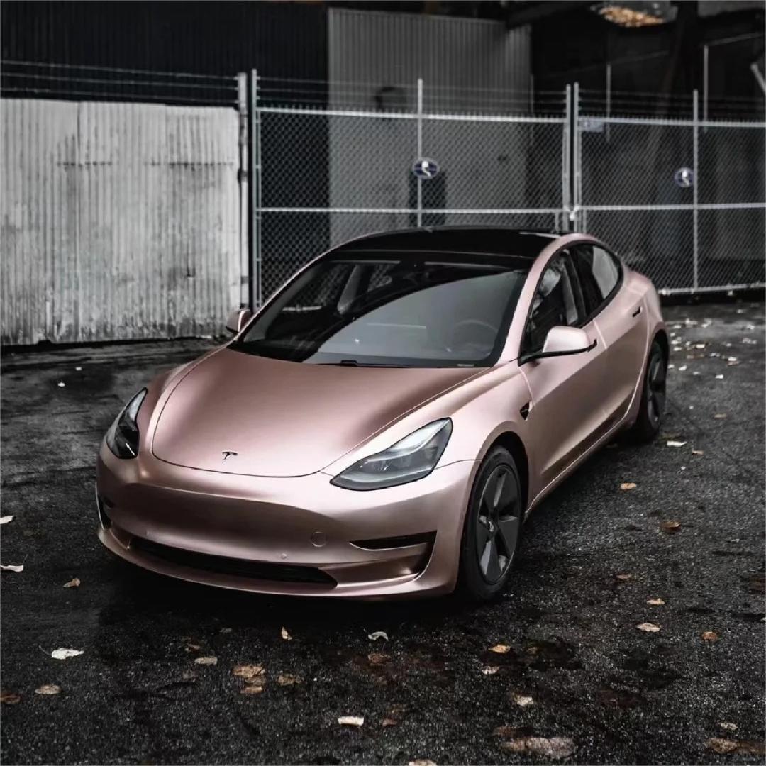 Best Satin Rose Gold Car Wrap | Matte Metallic Rose Gold Wraps - ALUKOVINYL