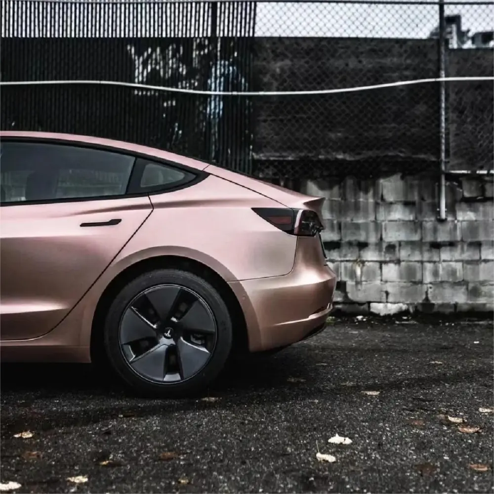 Best Satin Rose Gold Car Wrap | Matte Metallic Rose Gold Wraps - ALUKOVINYL