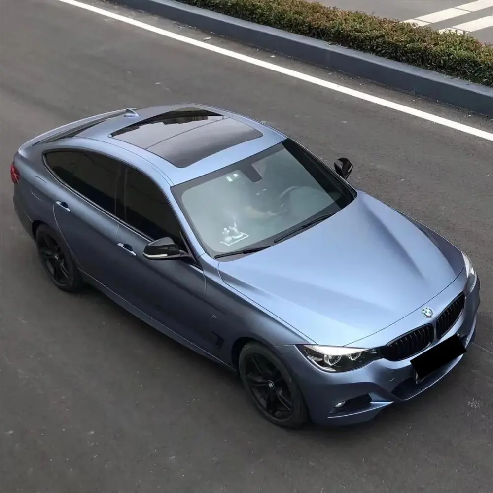 Best Matte Storm Blue Car Wrap | Metallic Storm Blue Vinyl Wraps - ALUKOVINYL