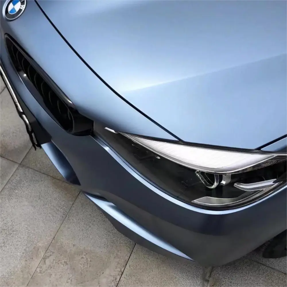 Best Matte Storm Blue Car Wrap | Metallic Storm Blue Vinyl Wraps - ALUKOVINYL