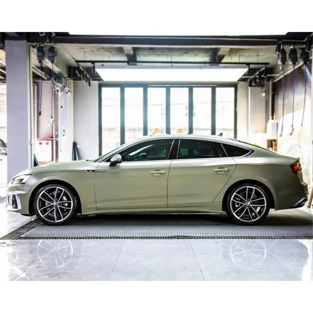 Best Satin Khaki Light Green Car Wrap | Matte Khaki Light Green Vinyl Wraps
