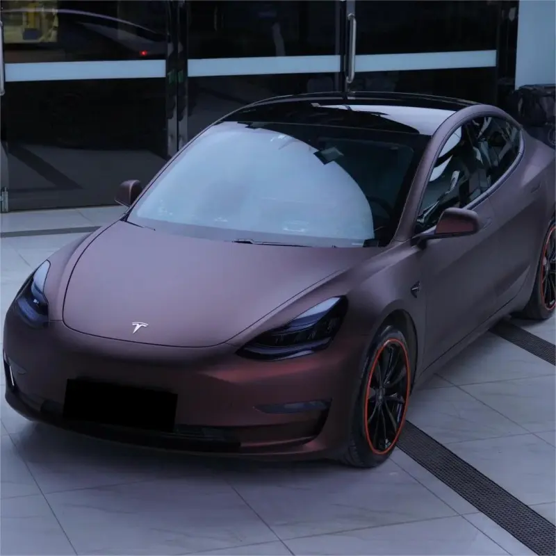 Matte Satin Coffee Brown Car Wrap | Metallic Satin Coffee Brown Vinyl Wraps