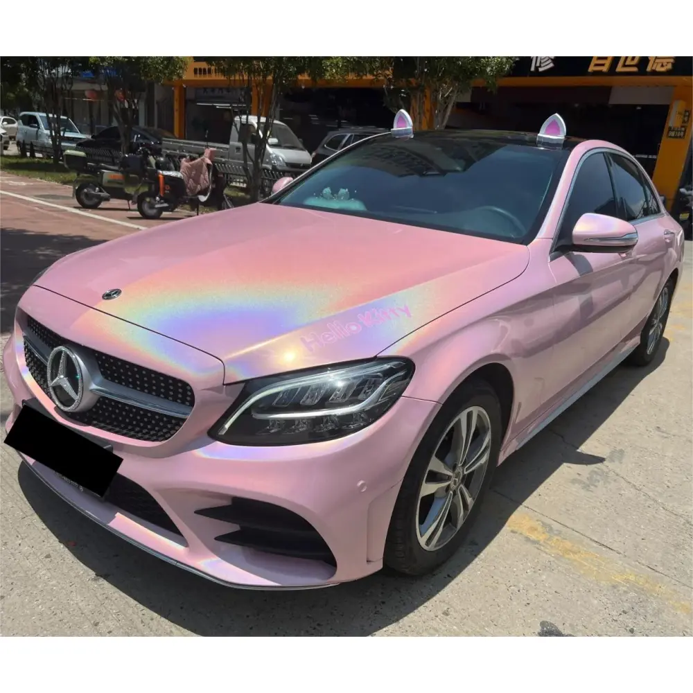 Gloss Rainbow Light Pink Car Wrap | Metallic Rainbow Light Pink Vinyl Wraps