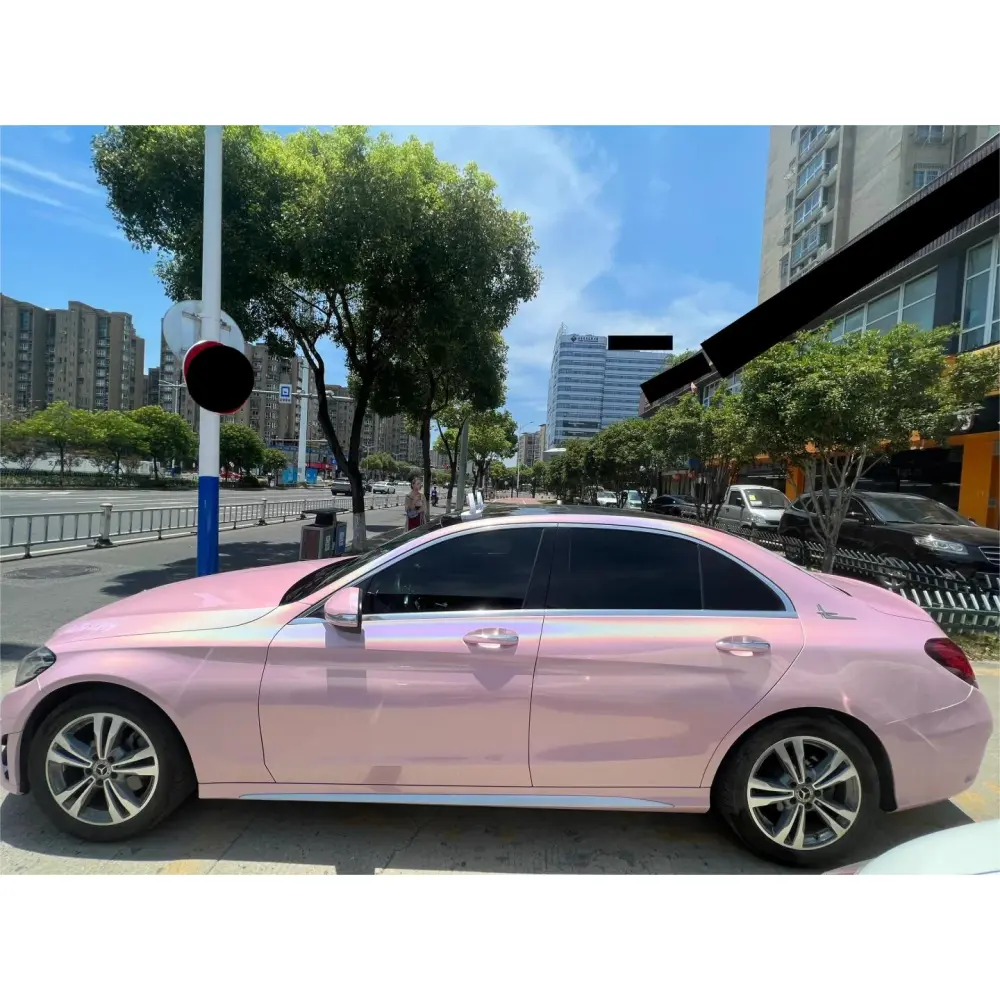 Gloss Rainbow Light Pink Car Wrap | Metallic Rainbow Light Pink Vinyl Wraps