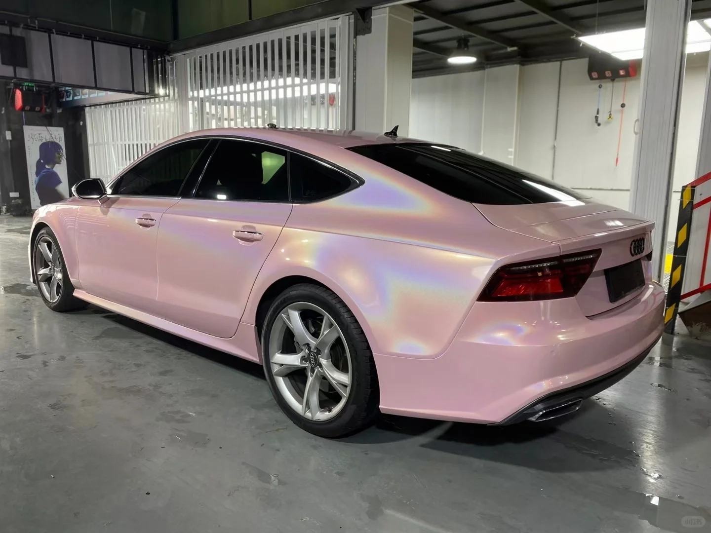 Gloss Rainbow Light Pink Car Wrap | Metallic Rainbow Light Pink Vinyl Wraps