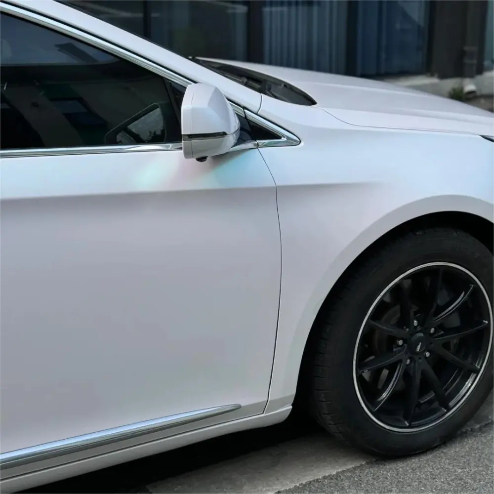 Matte Chameleon Aurora White Vinyl Wrap | Metallic Chameleon Aurora ...