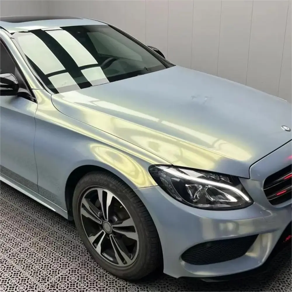 Gloss Chameleon Grey Gold Car Wrap | Chameleon Grey Wraps