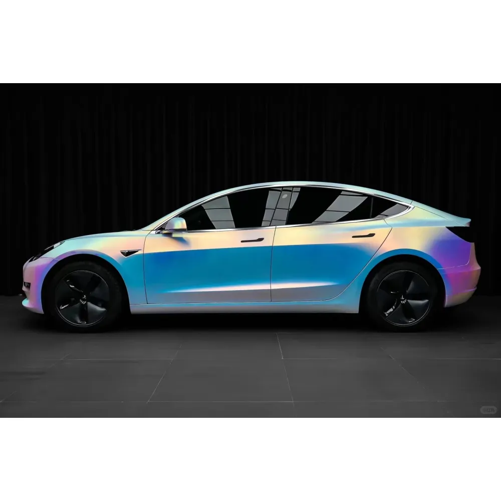Matte White Holographic Car Wrap | Matte White Holographic Vinyl Wraps