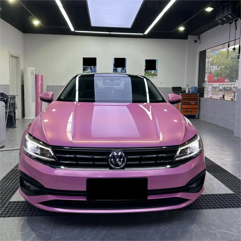 Best Gloss Rainbow Pink Car Wrap | Metallic Rainbow Pink Vinyl Wrap ...