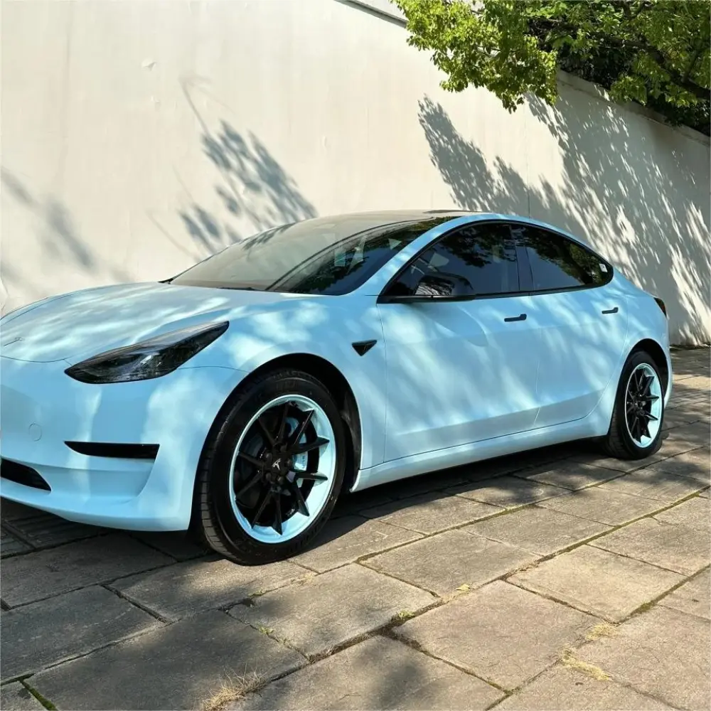 Matte Glacier Blue Wrap | Satin Ice Blue Vinyl Wraps