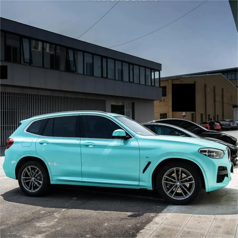 Cool Chrome Tiffany Blue Wrap | Satin Tiffany Blue Car Wrap