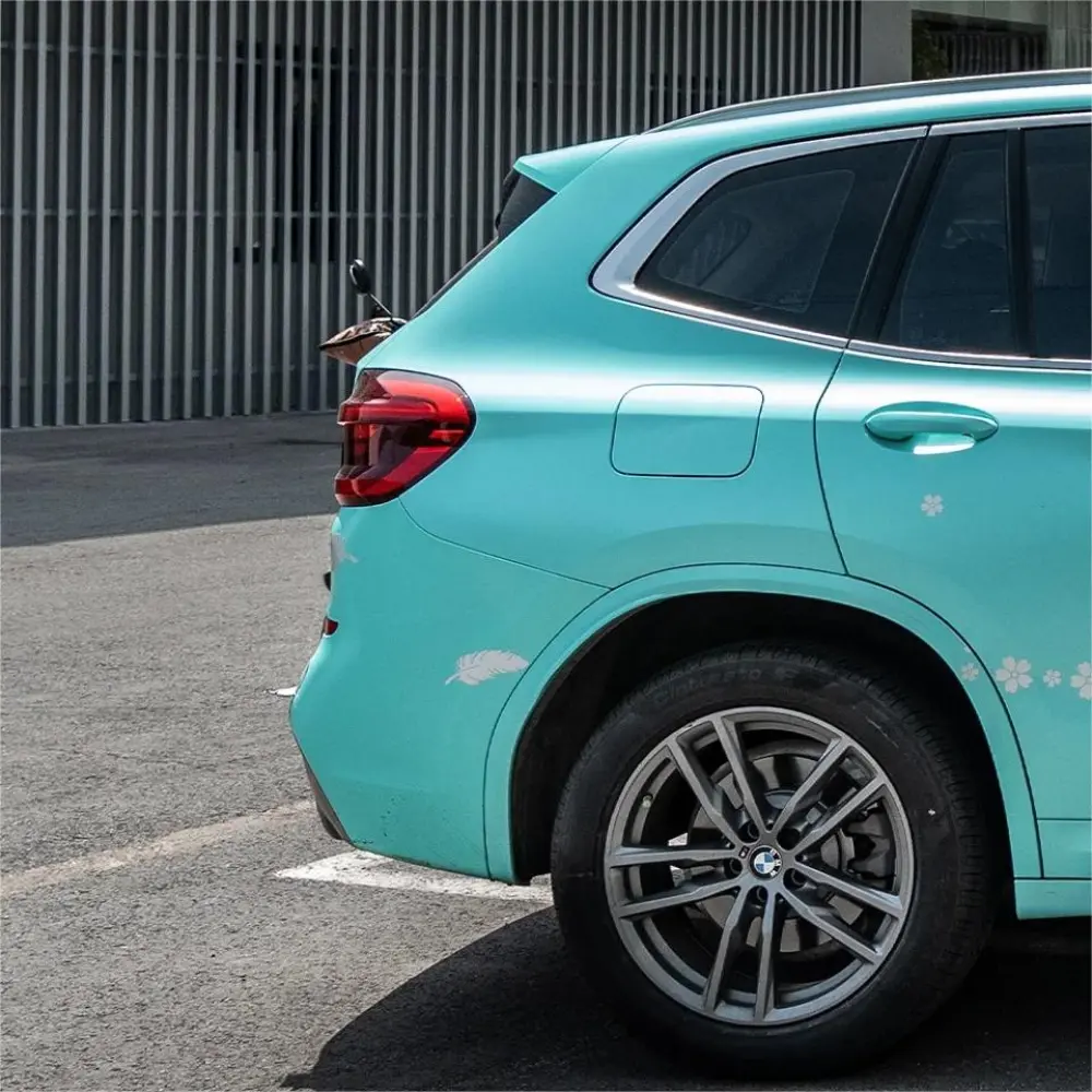 Cool Chrome Tiffany Blue Wrap | Satin Tiffany Blue Car Wrap