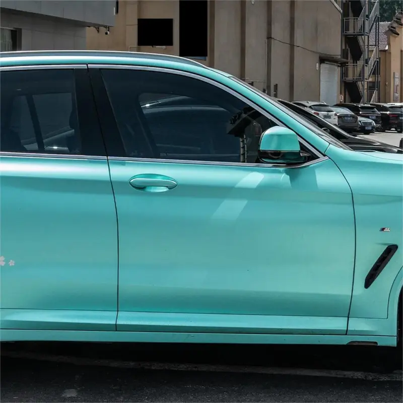 Cool Chrome Tiffany Blue Wrap | Satin Tiffany Blue Car Wrap