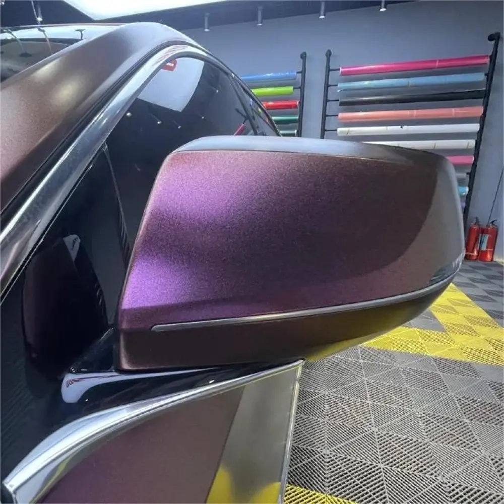 Best Matte Brown Red Car Wrap | Diamond Brown Red Vinyl Wrap