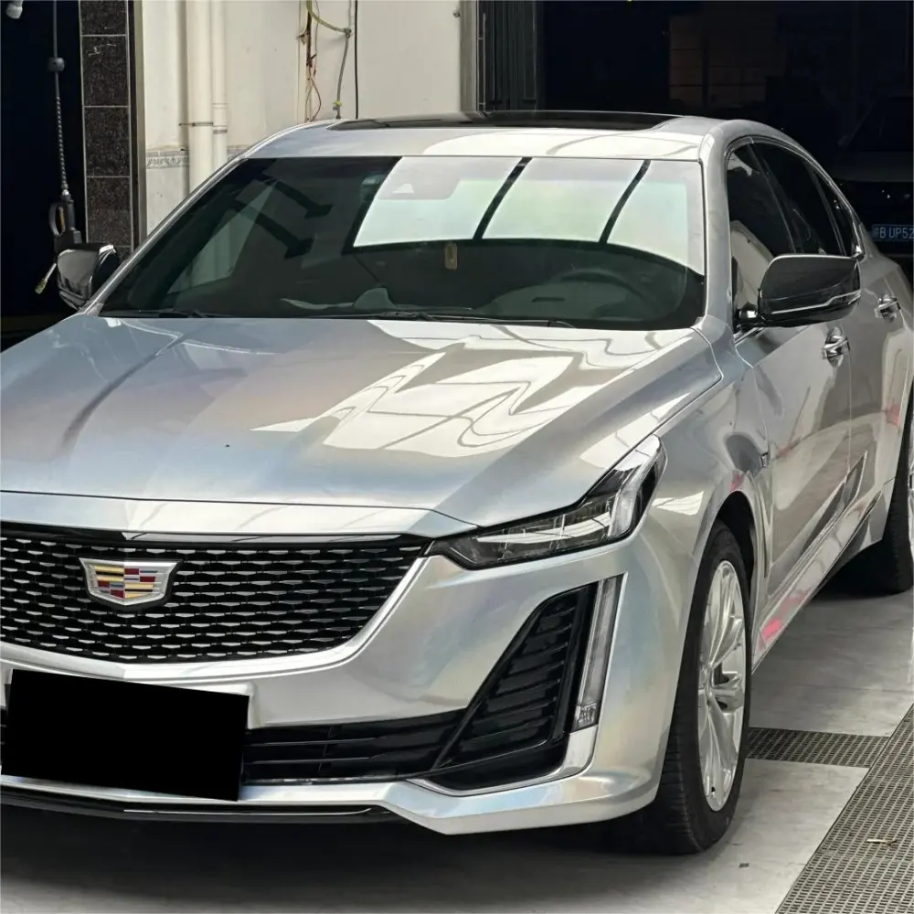 Gloss Rainbow Silver Car Wrap | Holographic Silver Wraps