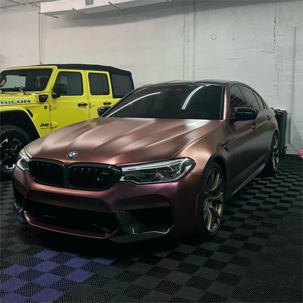 Best Matte Brown Red Car Wrap | Diamond Brown Red Vinyl Wrap
