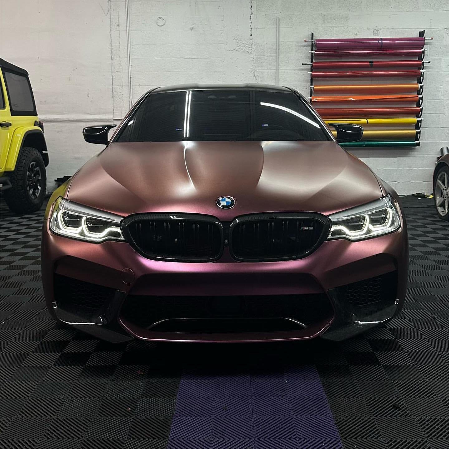 Best Matte Brown Red Car Wrap | Diamond Brown Red Vinyl Wrap