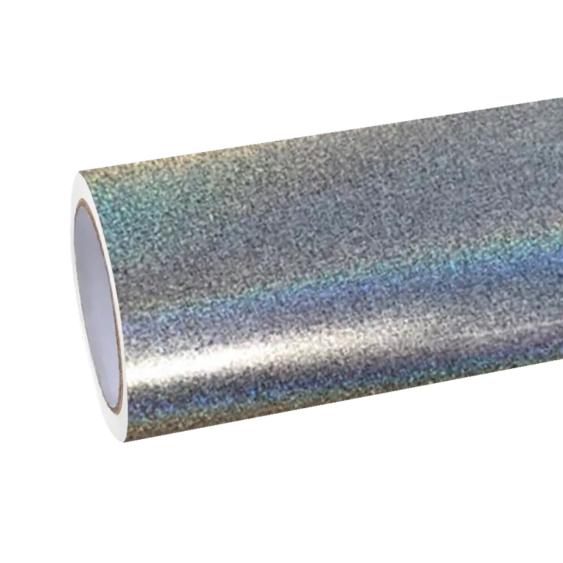 Gloss Rainbow Silver Car Wrap | Holographic Silver Wraps