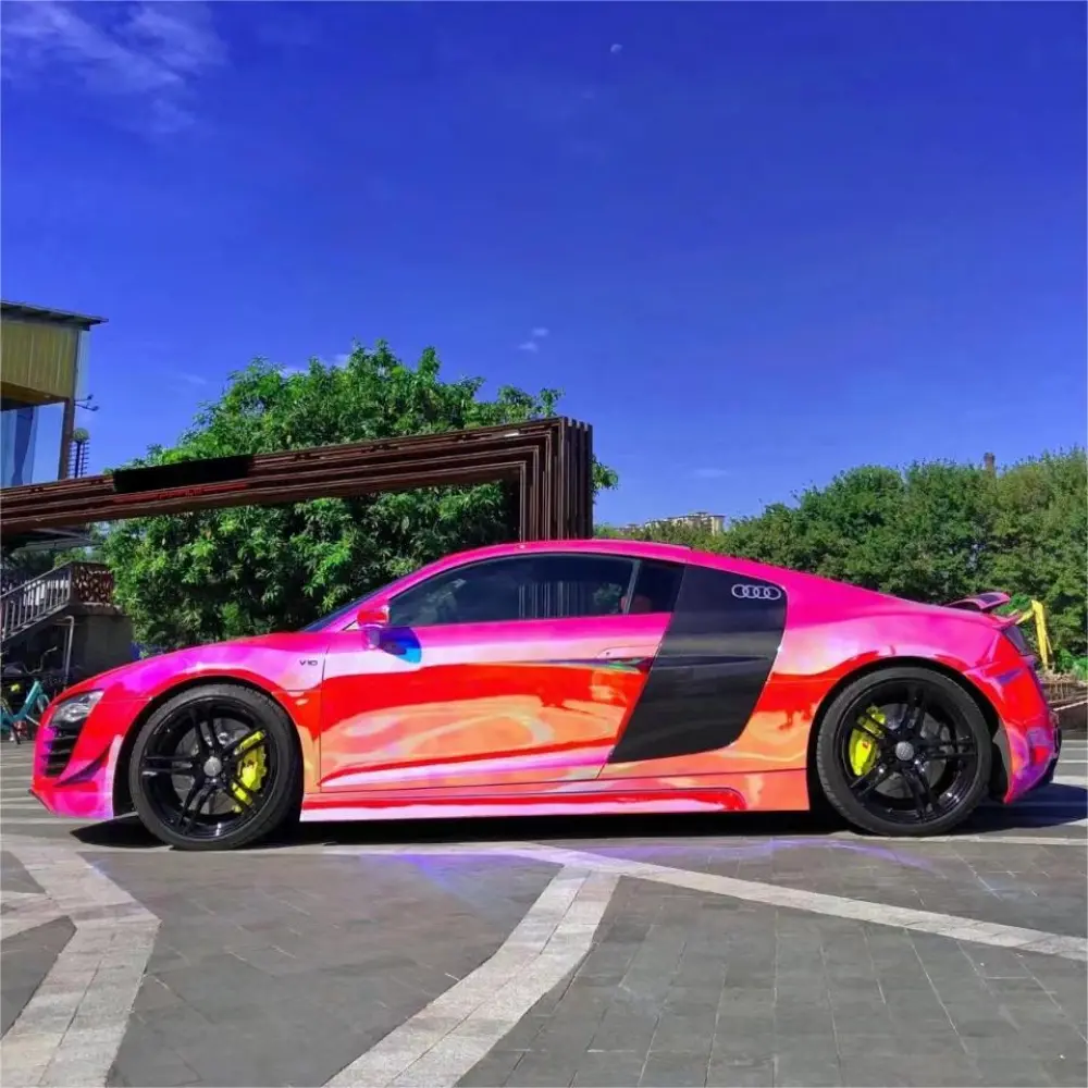 Holographic Red Vinyl Wrap | Gloss Holographic Red Wraps