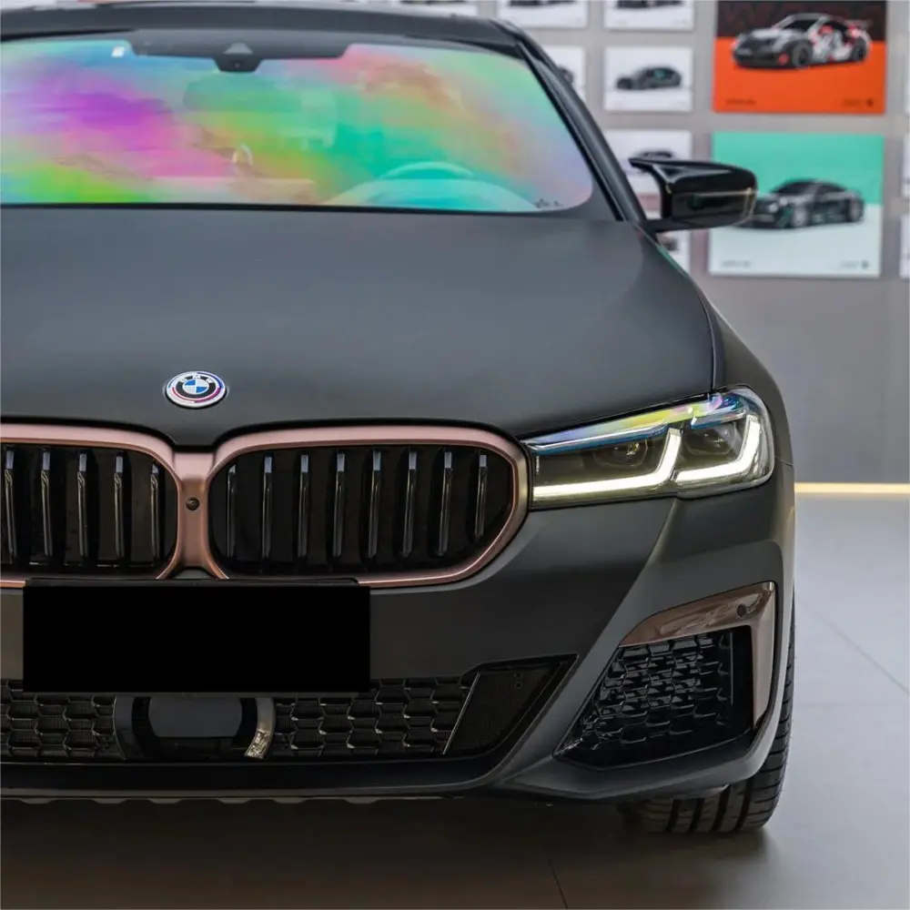 Matte Black Gold Vinyl Wrap | Diamond Black Gold Car Wraps