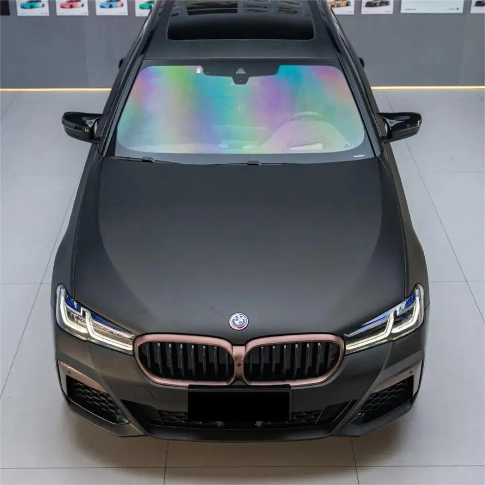 Matte Black Gold Vinyl Wrap | Diamond Black Gold Car Wraps