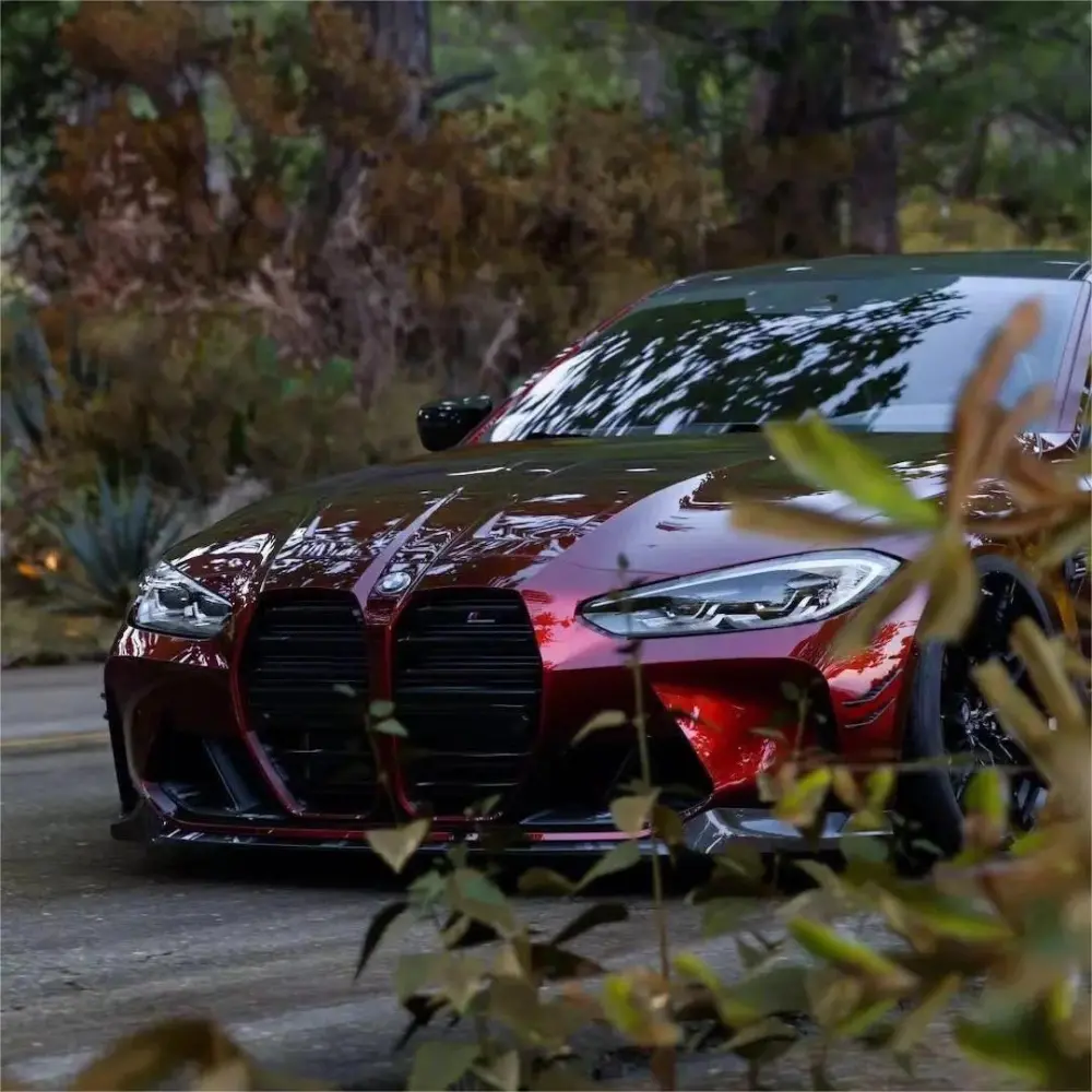 Glossy Metallic Liquid Dragon Blood Red Car vinyl Wrap