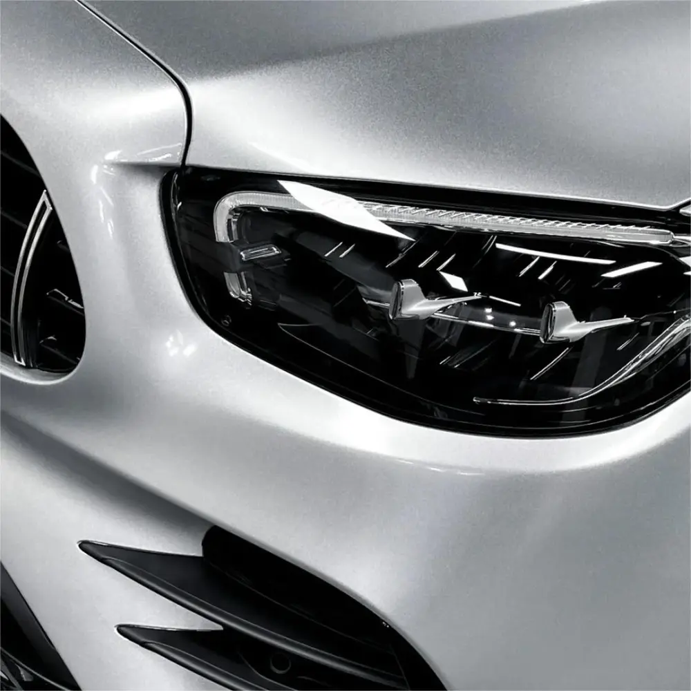 Gloss Diamond Silver Car Wrap | Metallic Diamond Silver Vinyl Wraps