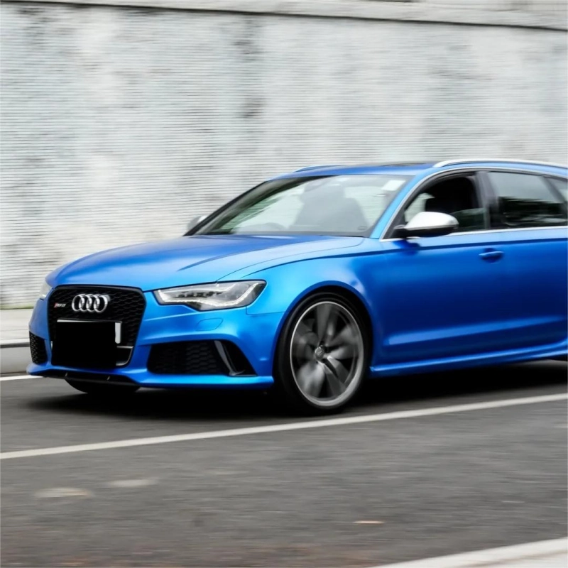 Best Matte Blue Car Wraps | Diamond Azure Blue Vinyl Wrap