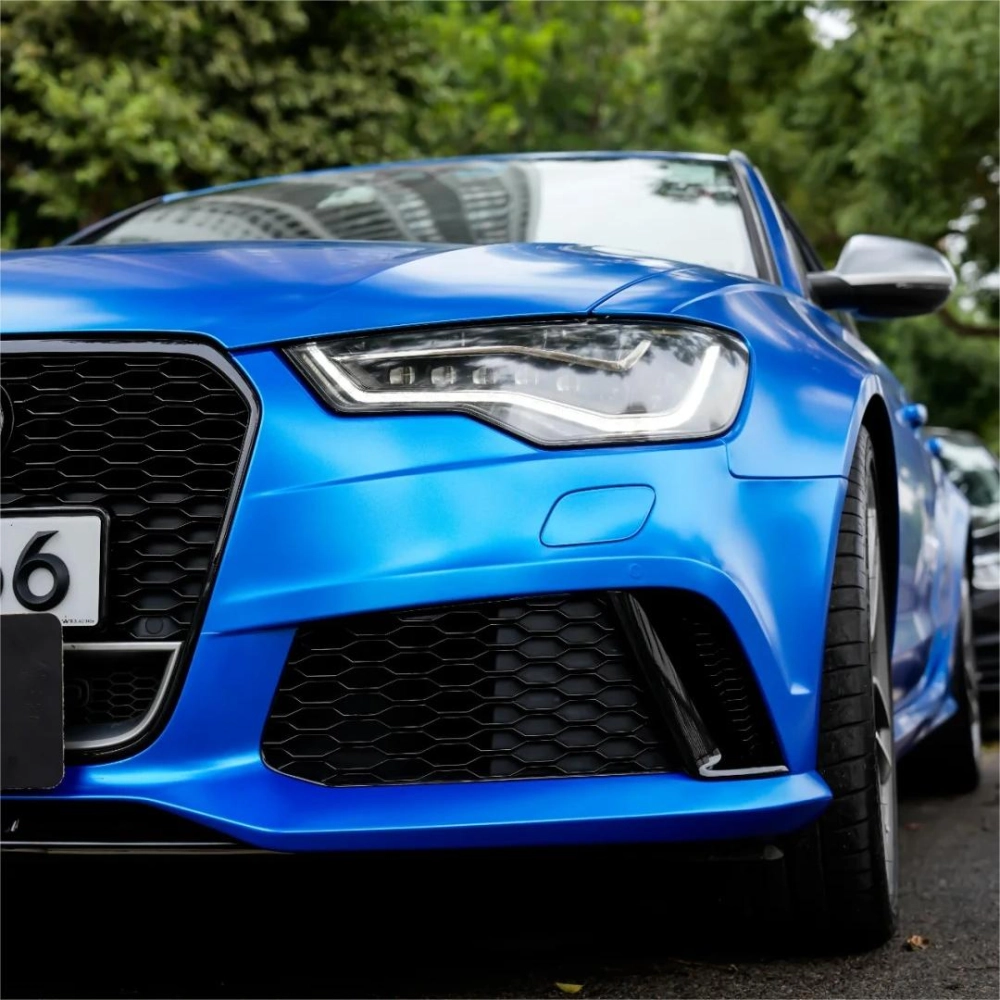 Best Matte Blue Car Wraps | Diamond Azure Blue Vinyl Wrap