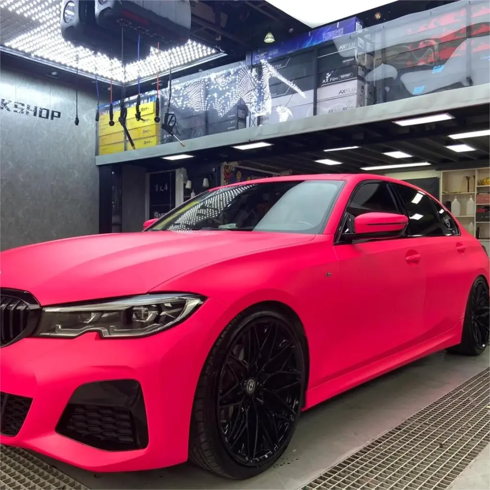 Matte Fluorescent Pink Vinyl Wrap - ALUKOVINYL