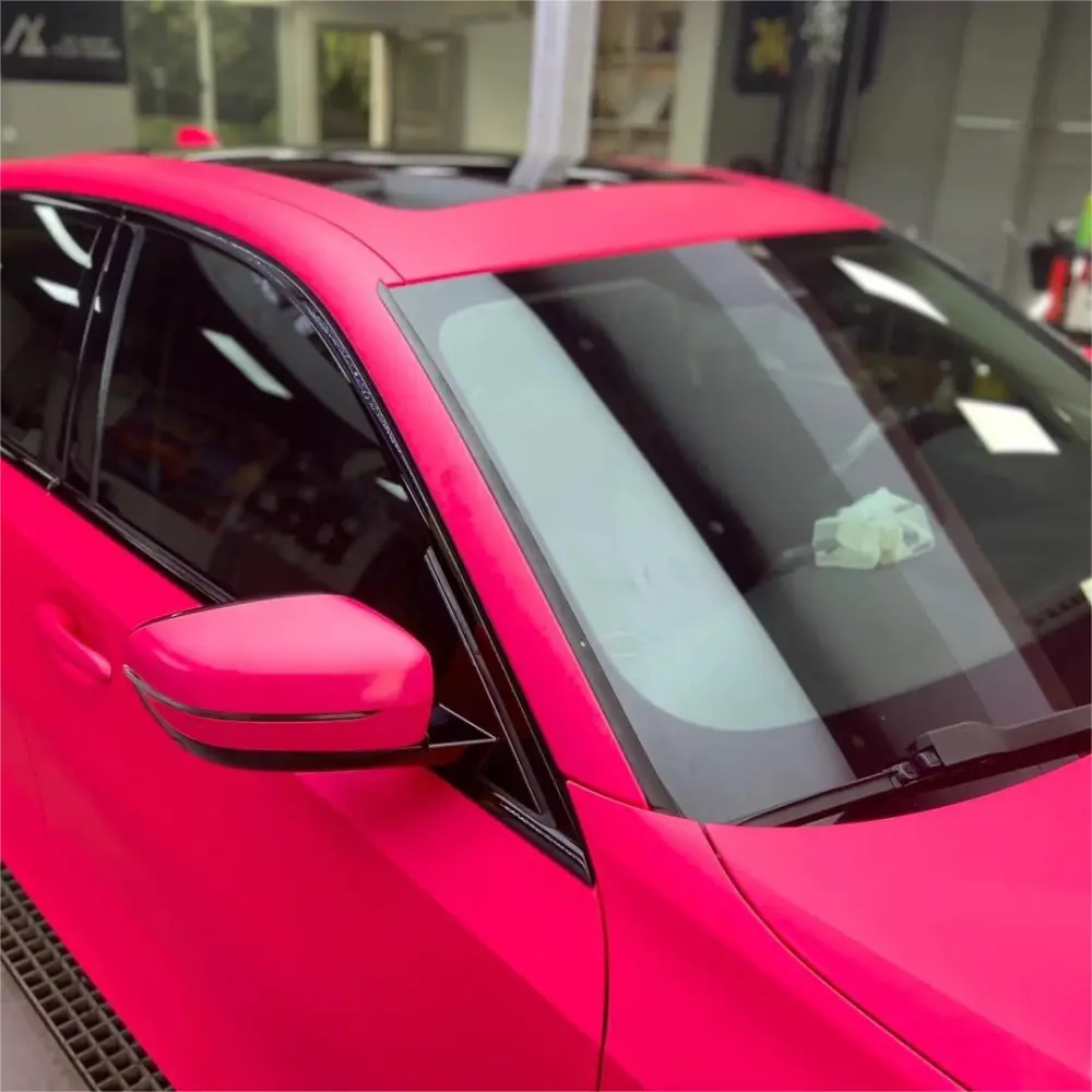 Matte Fluorescent Pink Vinyl Wrap - ALUKOVINYL