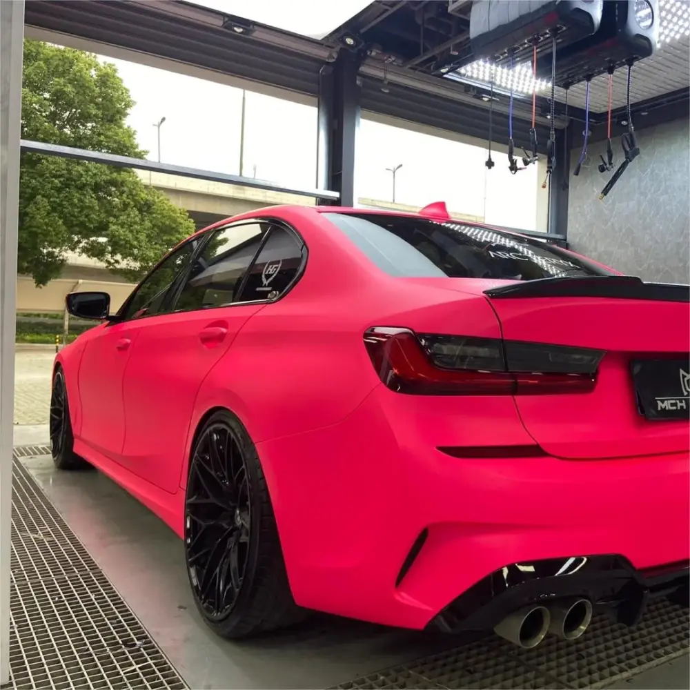 Matte Fluorescent Pink Vinyl Wrap - ALUKOVINYL