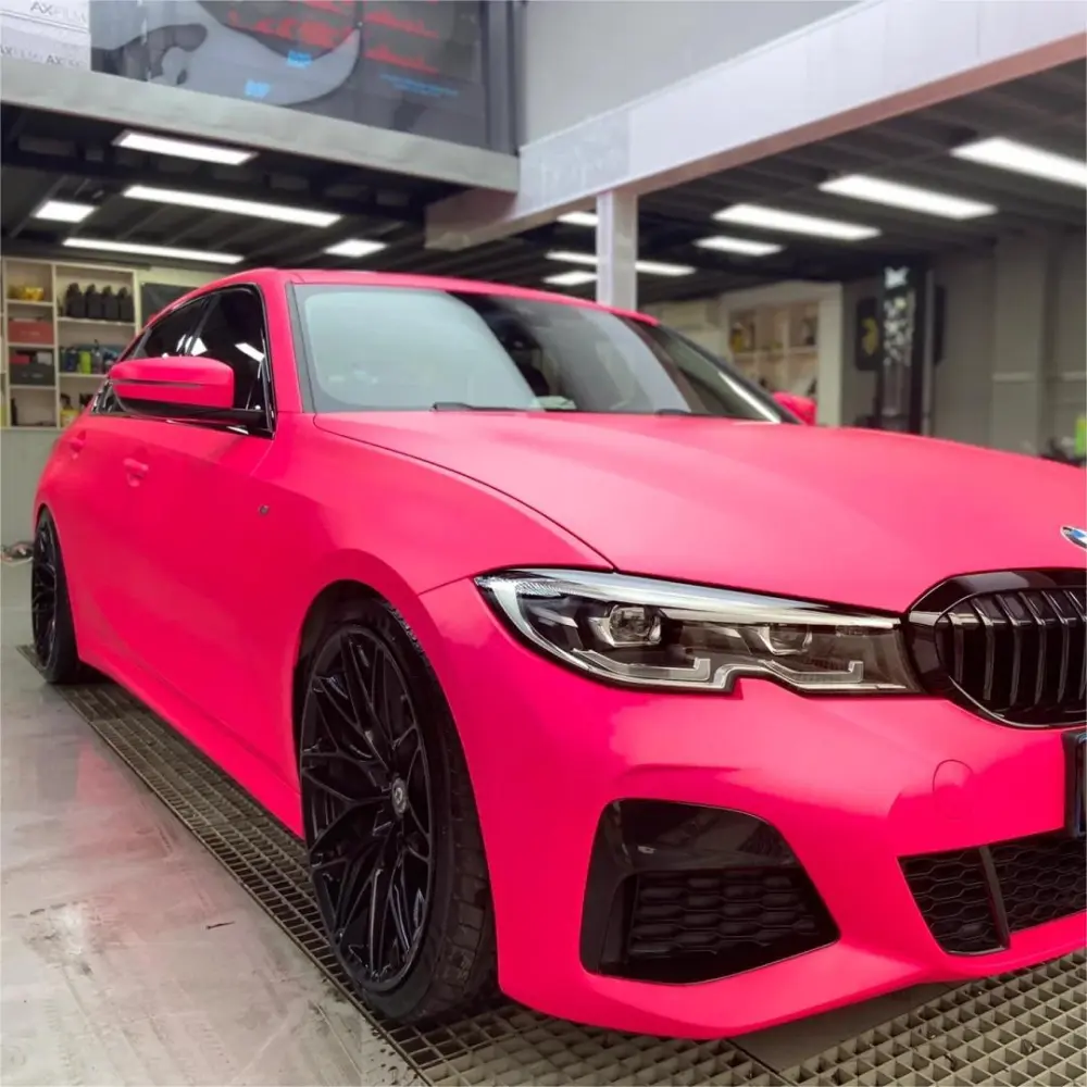 Matte Fluorescent Pink Vinyl Wrap - ALUKOVINYL