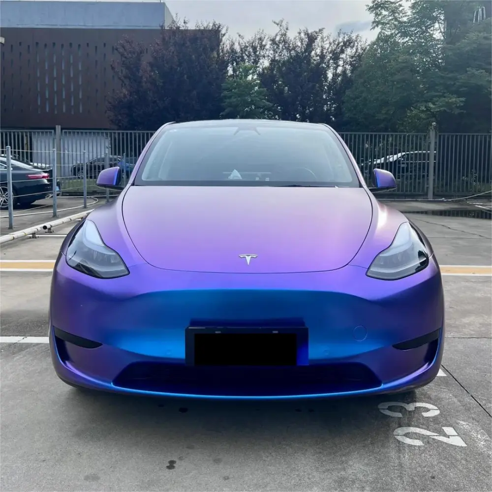 Matte Blue Purple Car Wrap | Chameleon Blue Purple Wraps