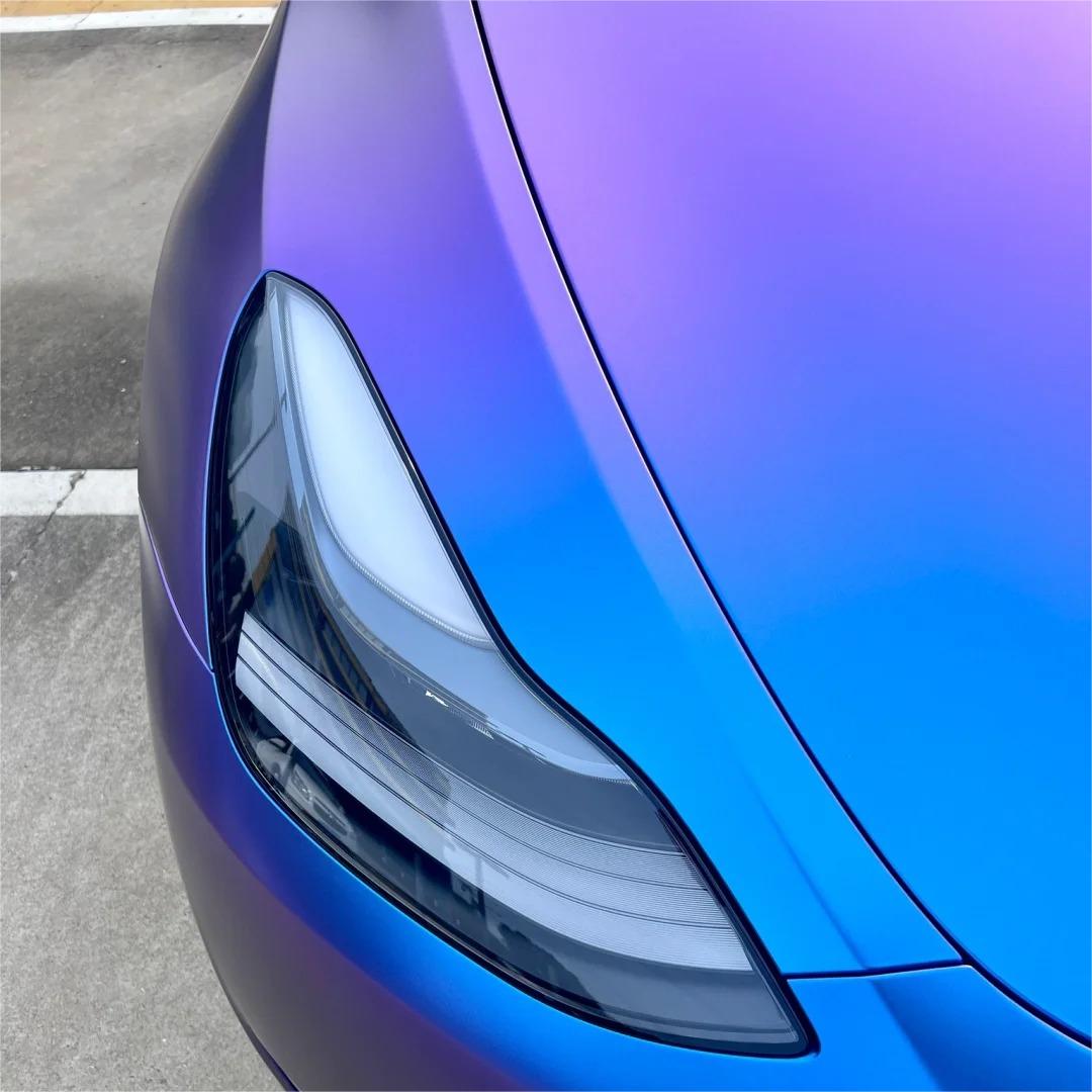 Matte Blue Purple Car Wrap | Chameleon Blue Purple Wraps