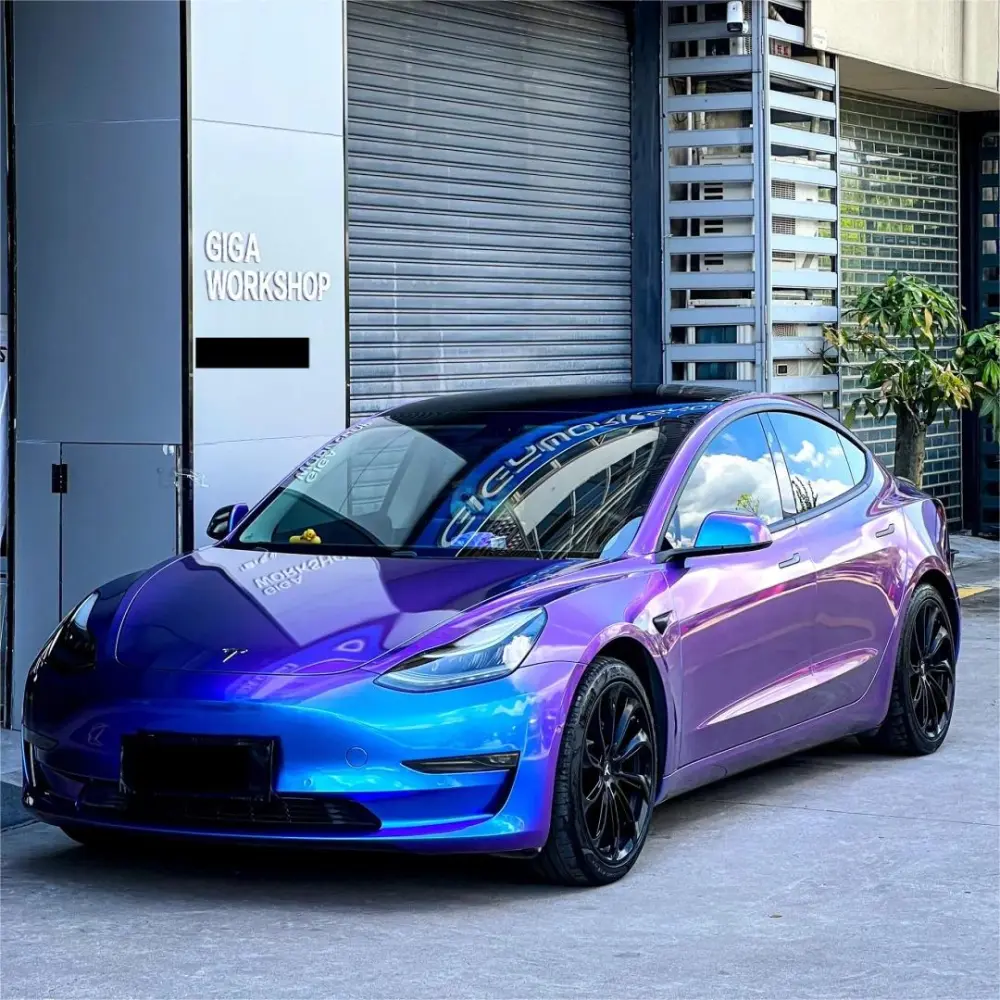 Gloss Blue Purple Car Wrap | Chameleon Blue Purple Wraps